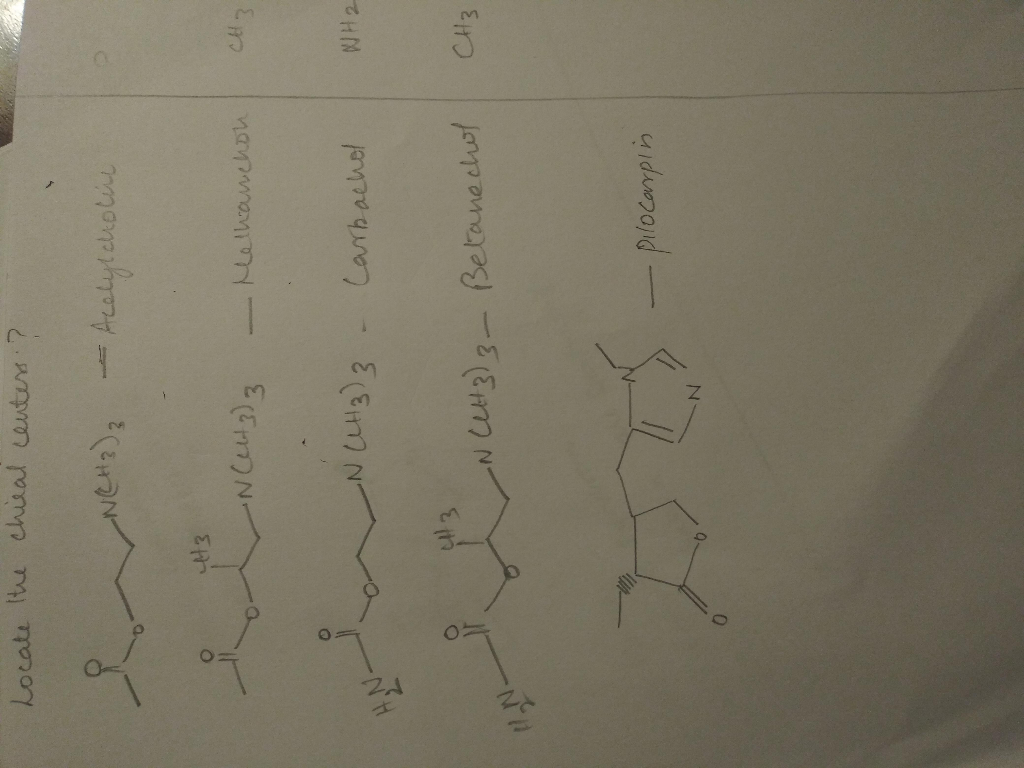 Solved Locate the chical centers ? -NCH₂)₂ Acelylcholing 43 | Chegg.com