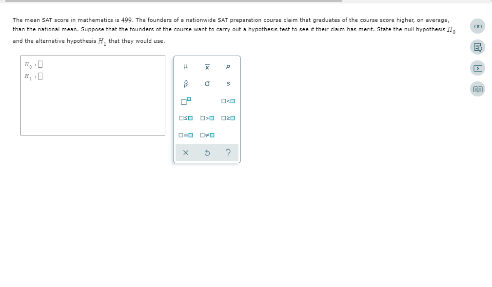 Solved The mean SAT score in mathematics is 499. The | Chegg.com
