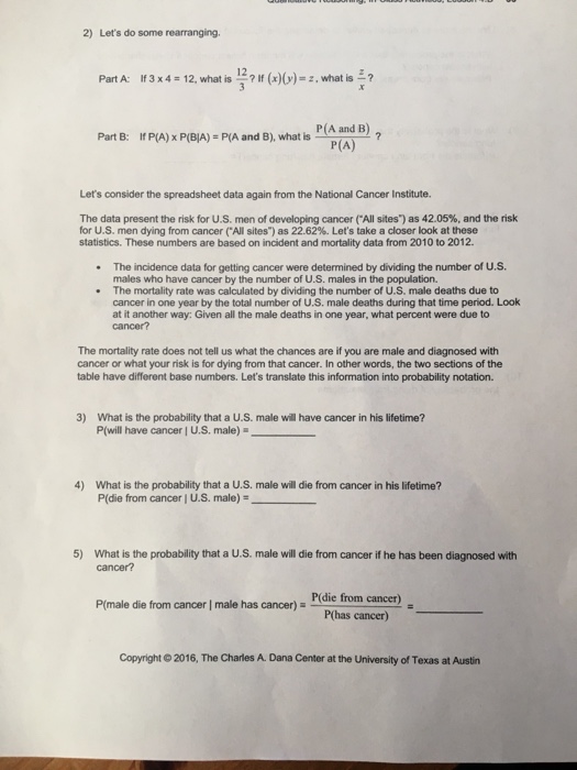 Quantitative Reasoning. In-Class Activities, Lesson | Chegg.com
