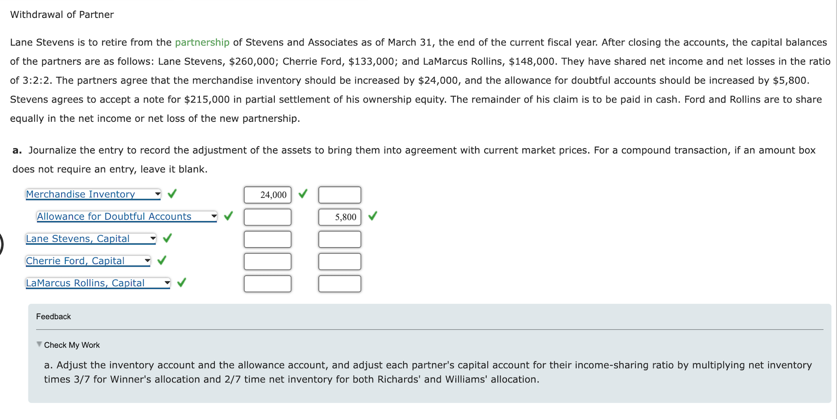 Solved Withdrawal of Partner of the partners are as follows: | Chegg.com