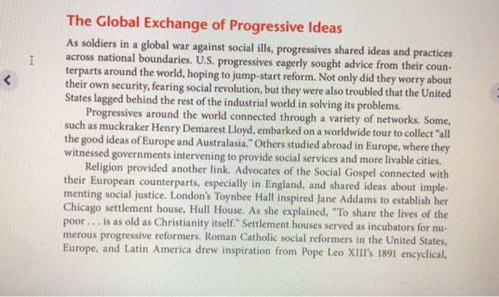 Solved What common concerns and problems did progressives | Chegg.com