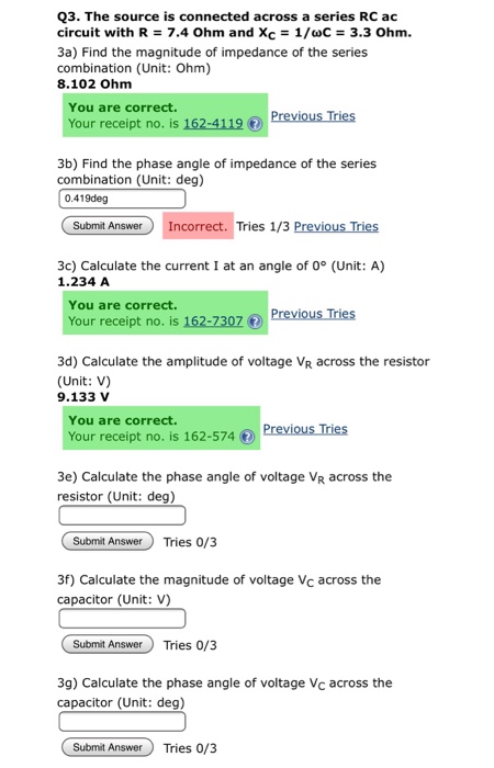 Solved Series and parallel RL and RC circuits with an AC | Chegg.com