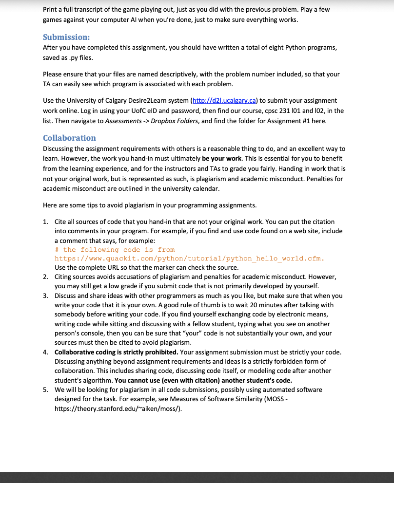 Solved CPSC 231 Assignments 01 Due Date: Mon., Sep 28th by | Chegg.com