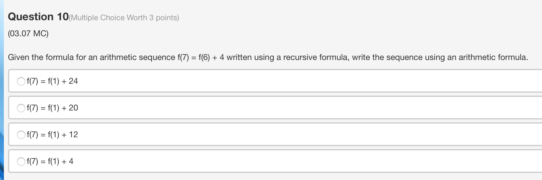 Solved Question 8(Multiple Choice Worth 3 points) (03.07 LC) | Chegg.com