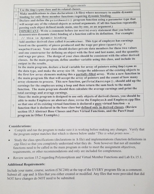 The main objectives for this assignment involve | Chegg.com