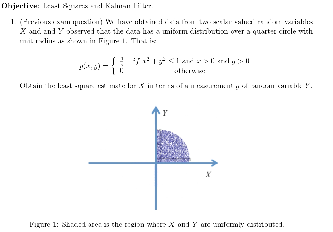 Solved Bjective Least Squares And Kalman Filter 1 