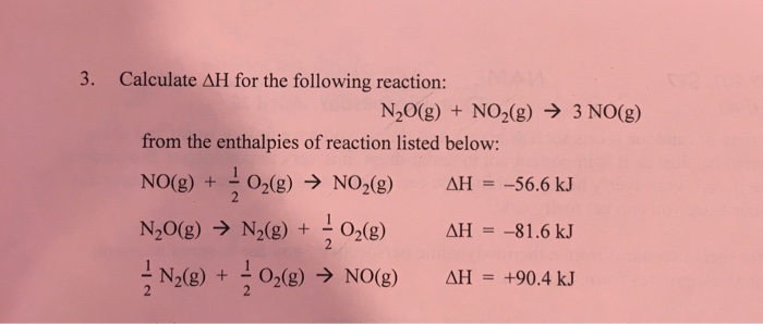 Solved Calculate Delta H for the following reaction: | Chegg.com
