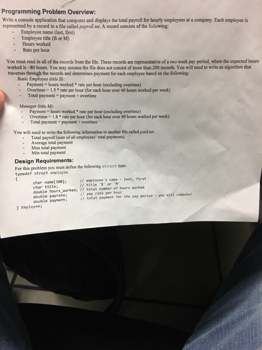 Solved Programming Problem Overvie Write a console | Chegg.com