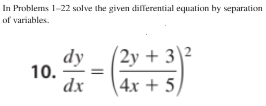 Solved In Problems 1-22 solve the given differential | Chegg.com