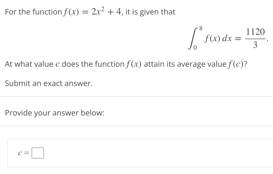 Solved For the function f(x)=2x2+4, it is given that | Chegg.com