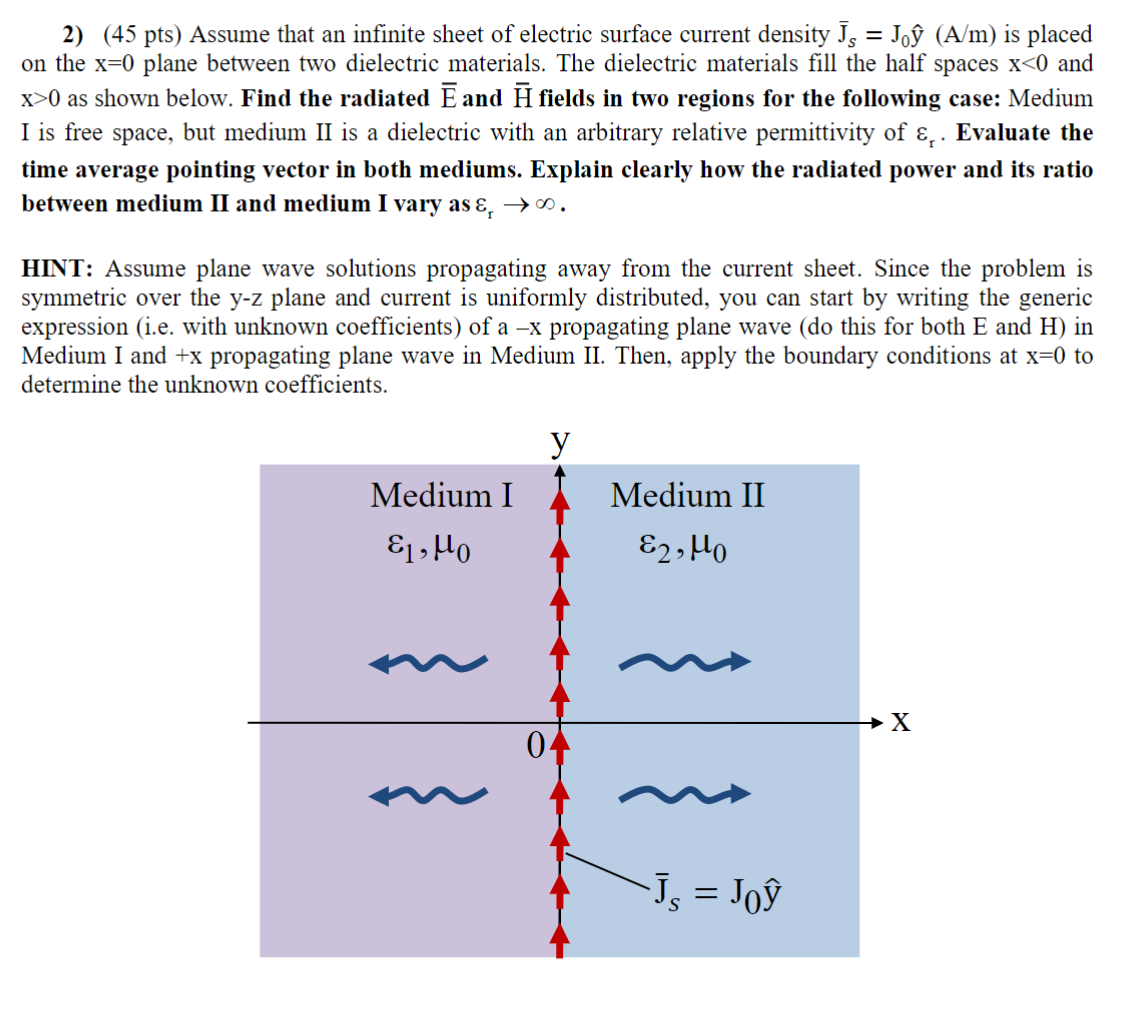 Solved 2) (45 pts) Assume that an infinite sheet of electric | Chegg.com