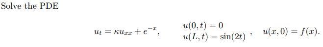 Solved Solve the PDE | Chegg.com