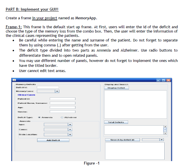 Solved JAVA GUI- OOP Your code structure will be suitable | Chegg.com