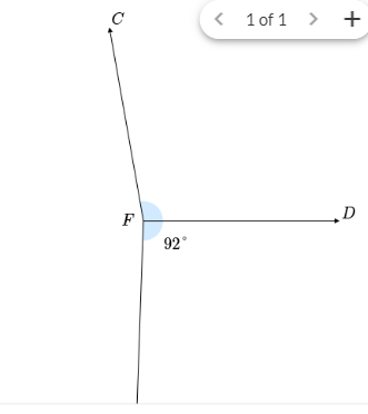 Find the angle measure of angle FDC | Chegg.com