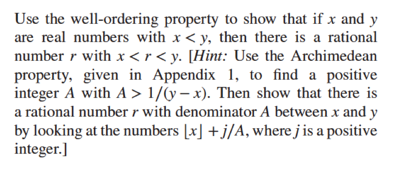 Solved Use the well-ordering property to show that if x and | Chegg.com
