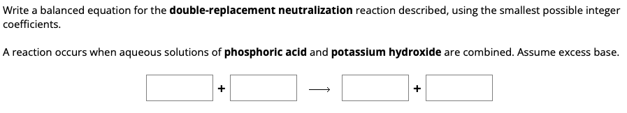 Solved Write a balanced equation for the double-replacement | Chegg.com