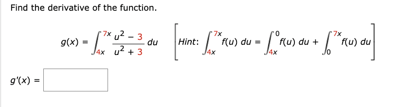 Solved Find the derivative of the function. | Chegg.com