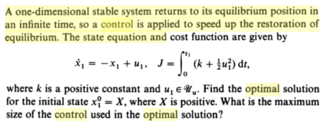 A one-dimensional stable system returns to its | Chegg.com