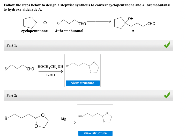Solved Follow the steps below to design a stepwise synthesis | Chegg.com