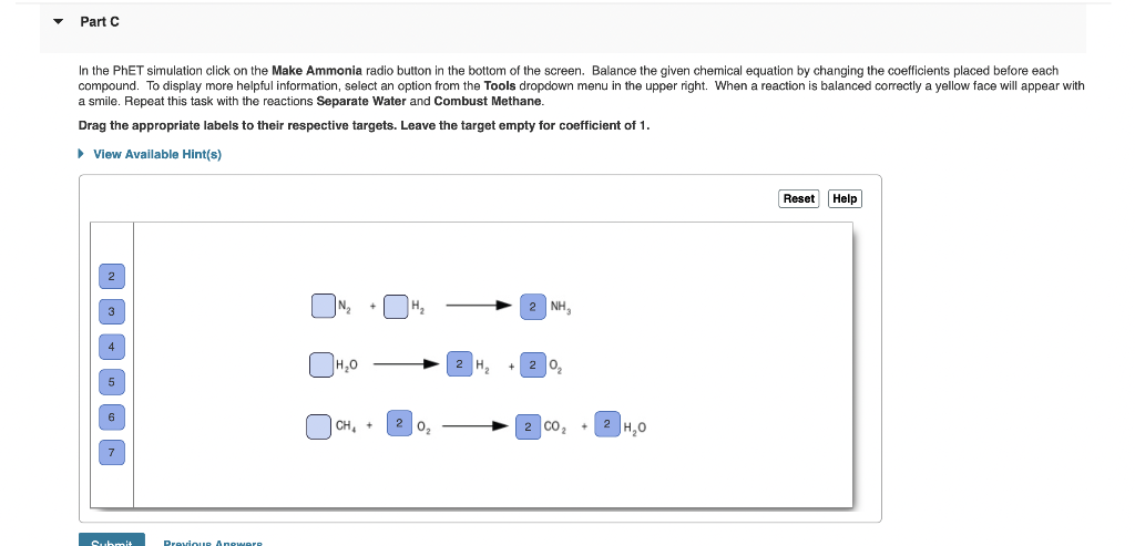 Solved In the PhET simulation, click on the Game icon at the | Chegg.com