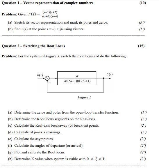 Solved (10) Question 1 - Vector representation of complex | Chegg.com