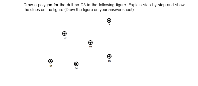 Solved Draw a polygon for the drill no D3 in the following | Chegg.com