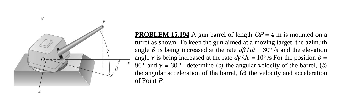 Solved PROBLEM 15.194 [USE ﻿COMPOSITION OF ﻿ANGULAR | Chegg.com
