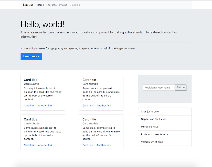 Solved You need to create a responsive bootstrap page that | Chegg.com