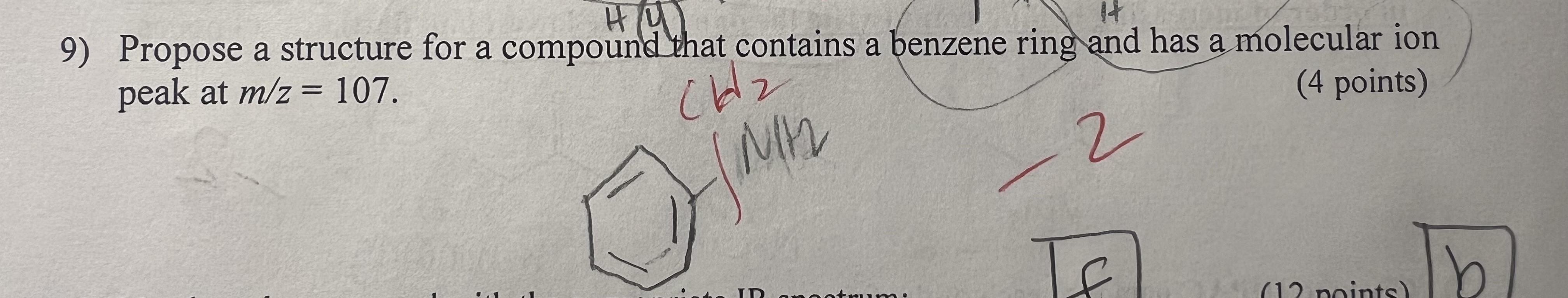 propose a structure for a compound that contains a | Chegg.com