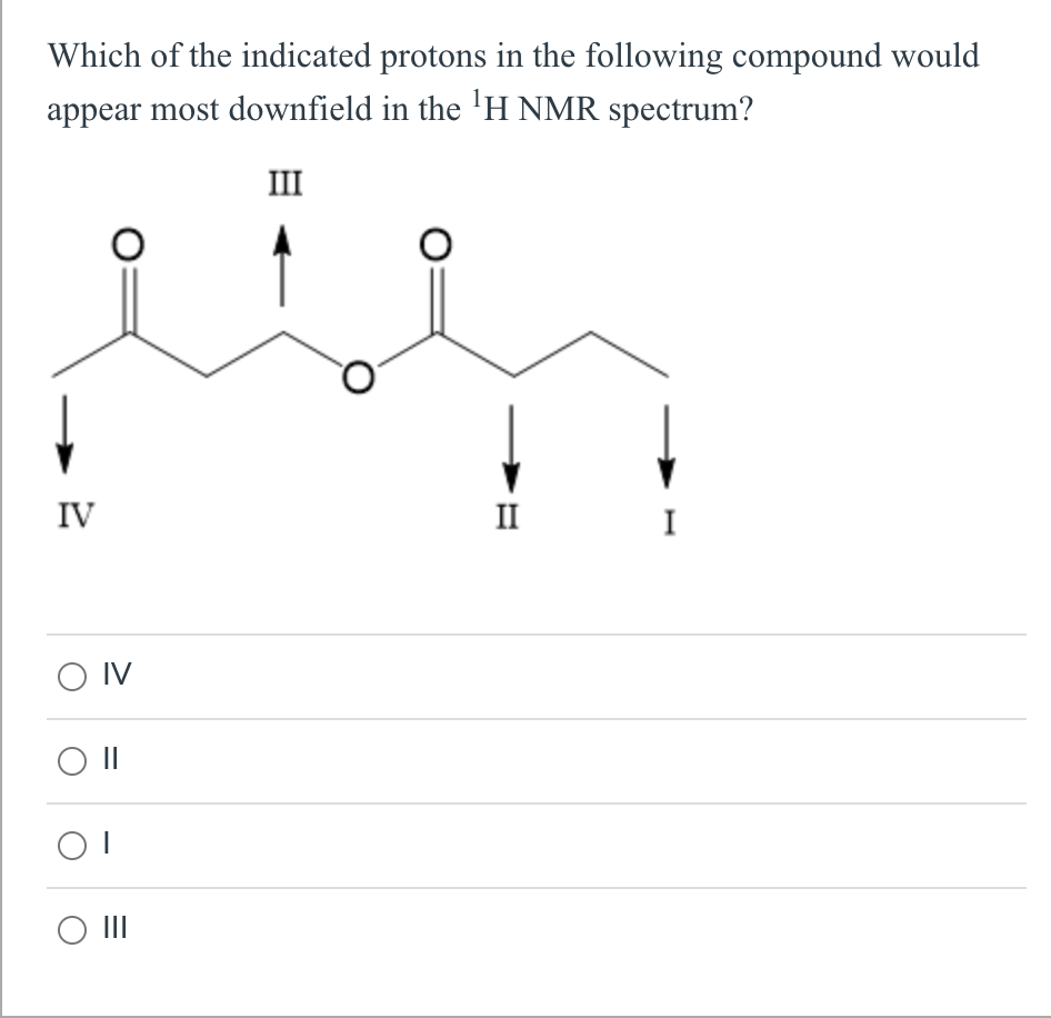 Solved Which of the indicated protons in the following | Chegg.com