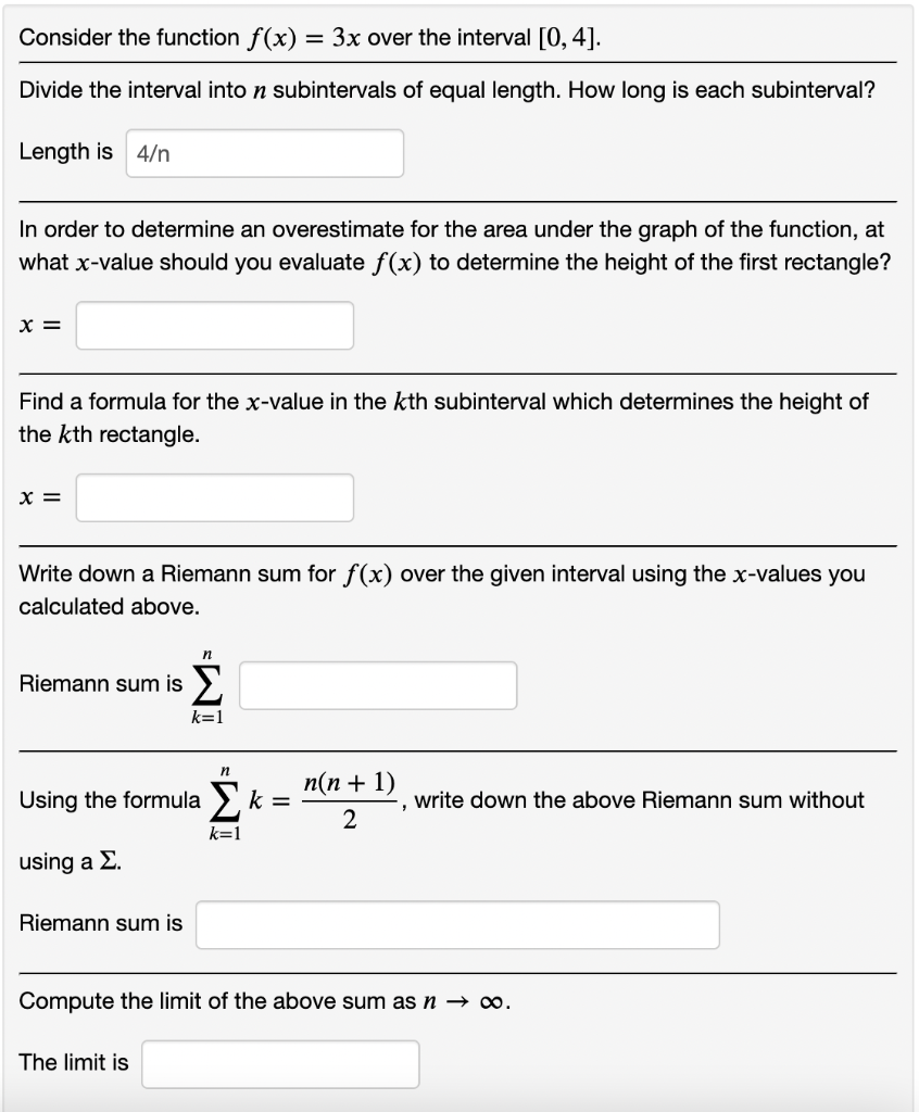 Solved Consider the function f(x)=3x over the interval | Chegg.com