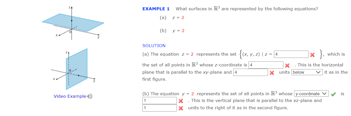 Solved EXAMPLE 1 What surfaces in R3 are represented by the | Chegg.com