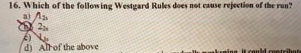 Solved 16. Which of the following Westgard Rules does not | Chegg.com