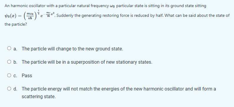 Solved The ground state wave function of the harmonic | Chegg.com