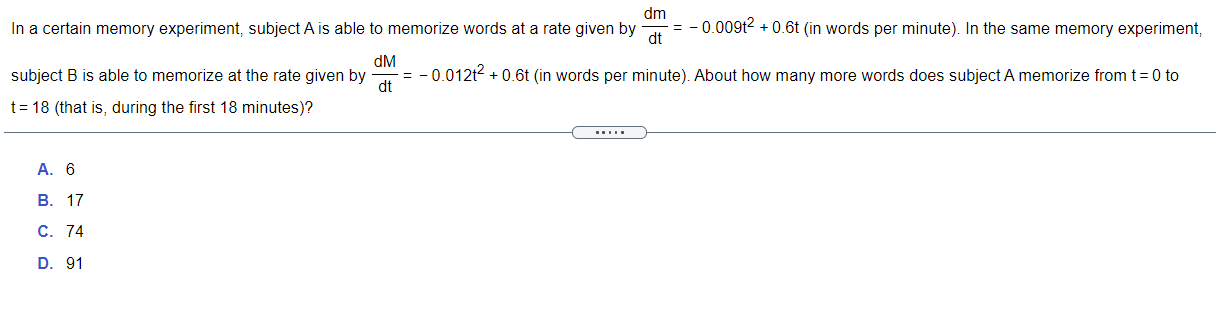 Solved - dm In a certain memory experiment, subject A is | Chegg.com