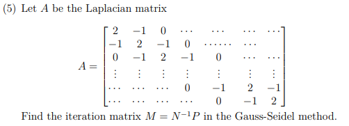 Solved (5) Let A be the Laplacian matrix | Chegg.com