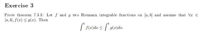 Solved Prove theorem 7.3.3: Let f and g two Riemann | Chegg.com