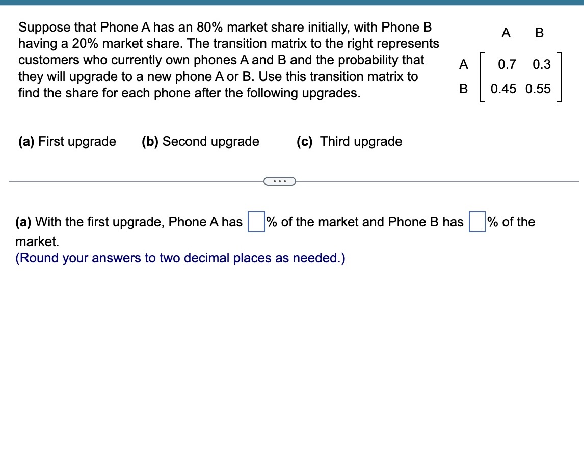 Solved Suppose that Phone A has an 80% market share | Chegg.com