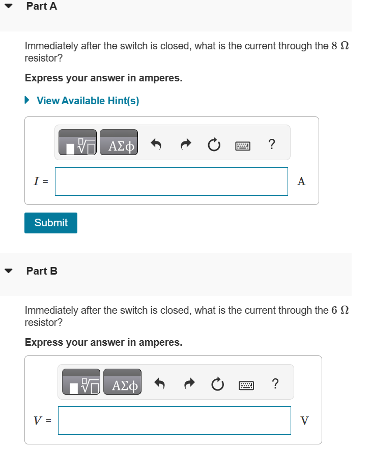 Solved Immediately after the switch is closed, what is the | Chegg.com