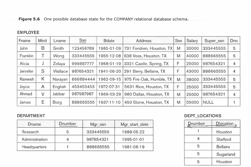 Solved For the following two queries specified on Company | Chegg.com