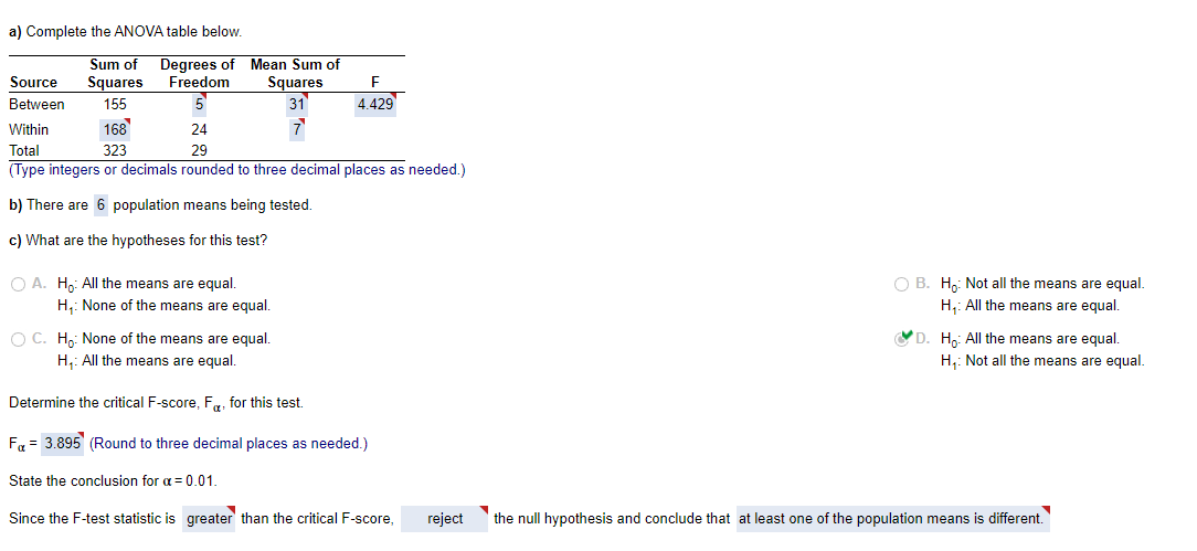 Solved \begin{tabular}{lcccc} \hline Source & Sum of Squares | Chegg.com