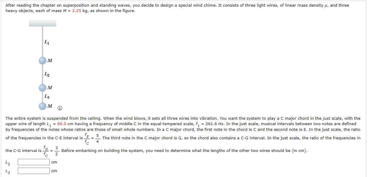 Solved heavy objects, each of mass M=2.25 kg, as shown in | Chegg.com