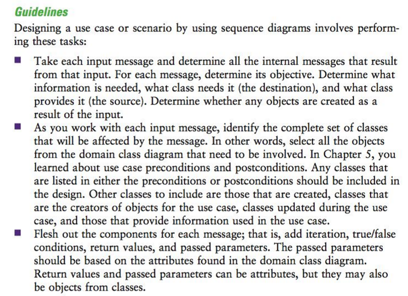 I am looking to develop a First-Cut Sequence Diagram | Chegg.com