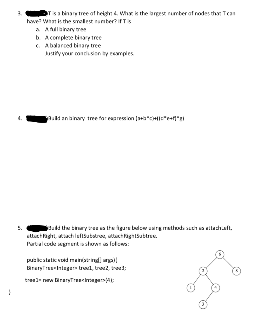 Solved List the nodes of the tree below in preorder, | Chegg.com