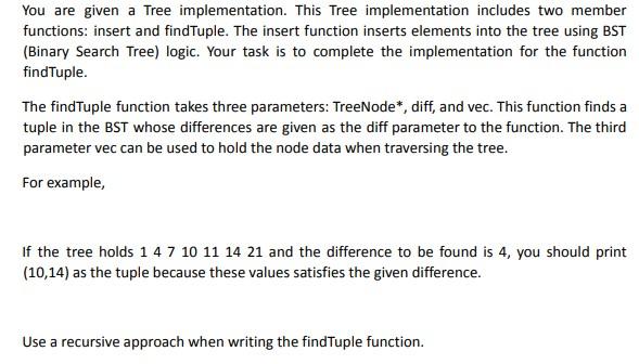 Solved use c++ documents //tree.h using namespace | Chegg.com