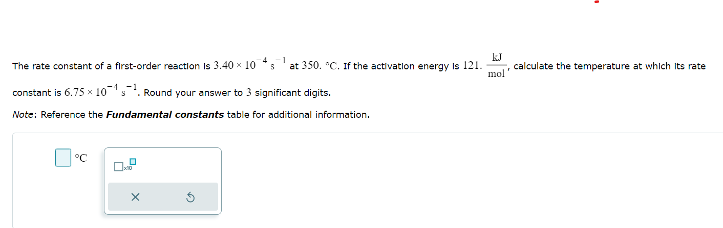 Solved The Rate Constant Of A First Order Reaction Is