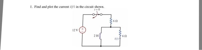 Solved Find and plot the current i(t) in the circuit shown. | Chegg.com
