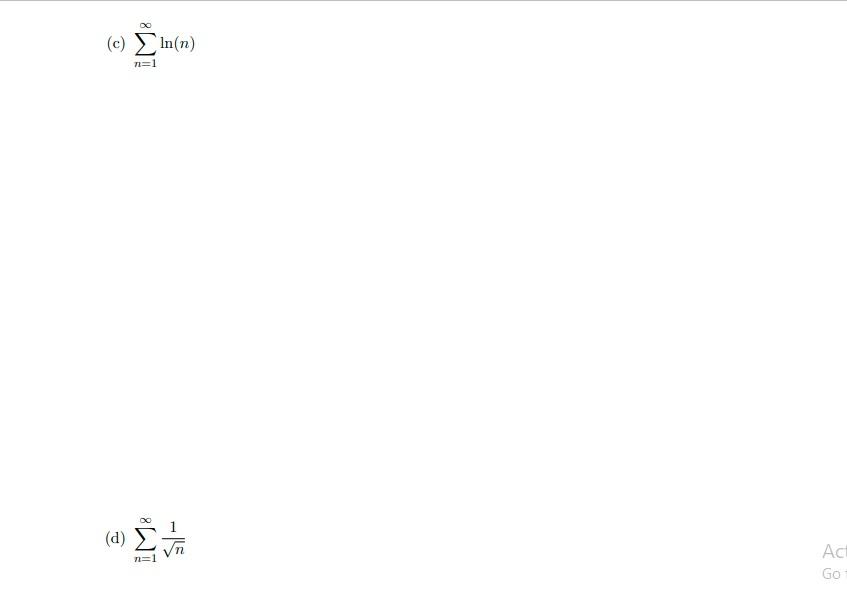 Solved 1. For each of the following series: compute the | Chegg.com
