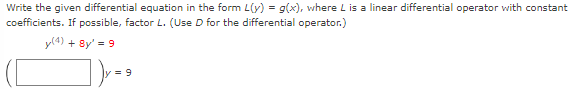 Solved Write the given differential equation in the form | Chegg.com