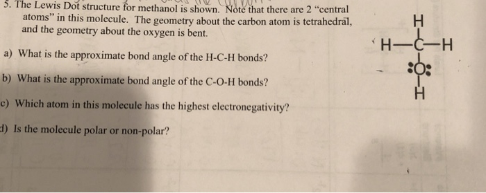 Methanol Lewis Dot Structure